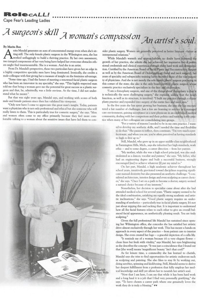 Wilma Magazine - Mandal Plastic Surgery Center